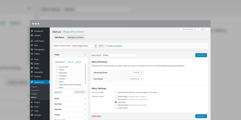 Organizing Websites With Archive Menus — AudioTheme