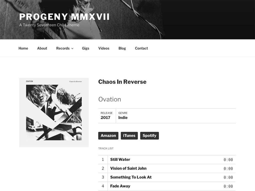 Progeny MMXVII - Twenty Sixteen Child Theme by AudioTheme